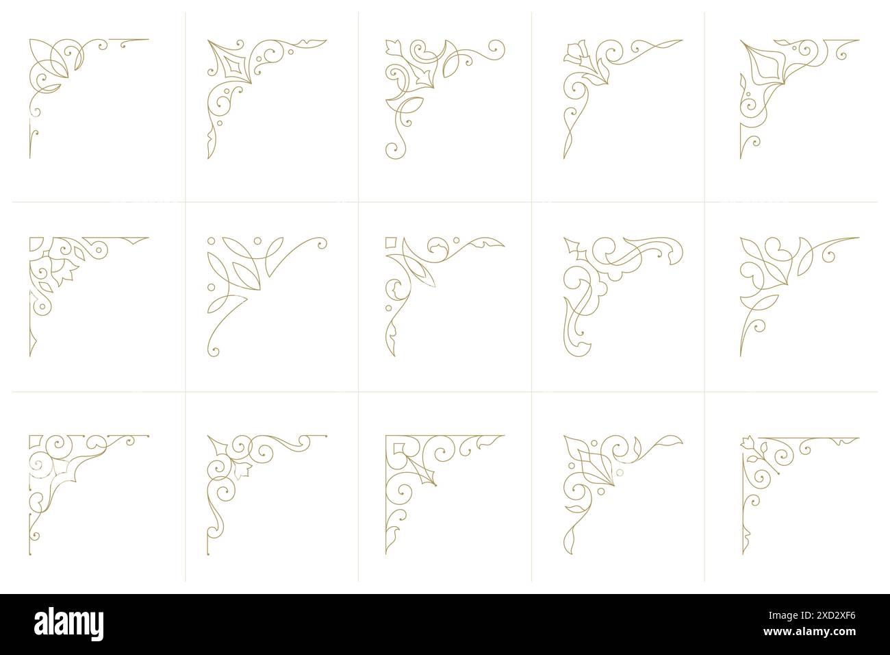Ornate corners vector Stock Vector Images - Alamy