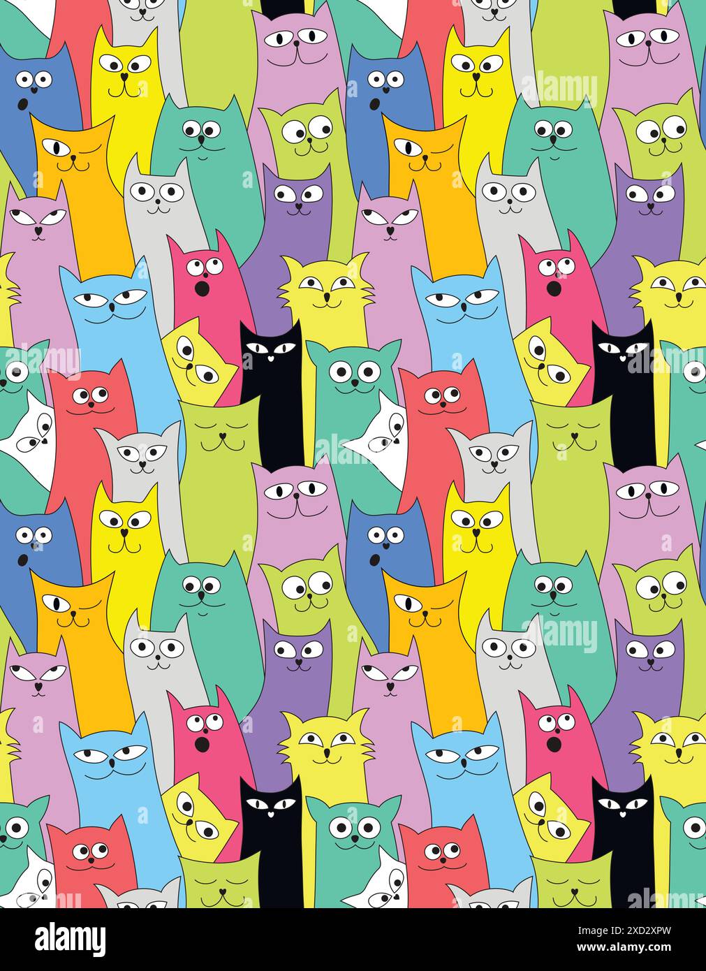 Cats. Seamless funny background Stock Vector Image & Art - Alamy