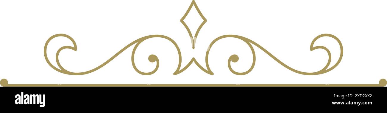 Vintage ornament swirl text divider filigree calligraphic vector ...