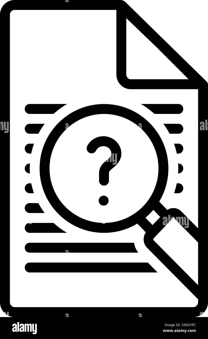 Icon inquiry inspection Cut Out Stock Images & Pictures - Alamy