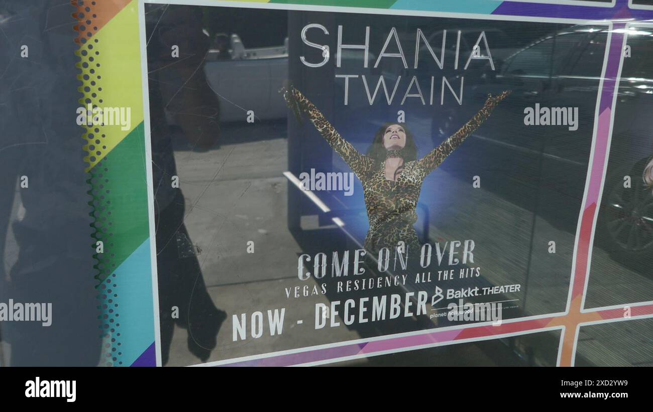 Los Angeles, California, USA 17th June 2024 Vegas is Calling Bus Stop ...