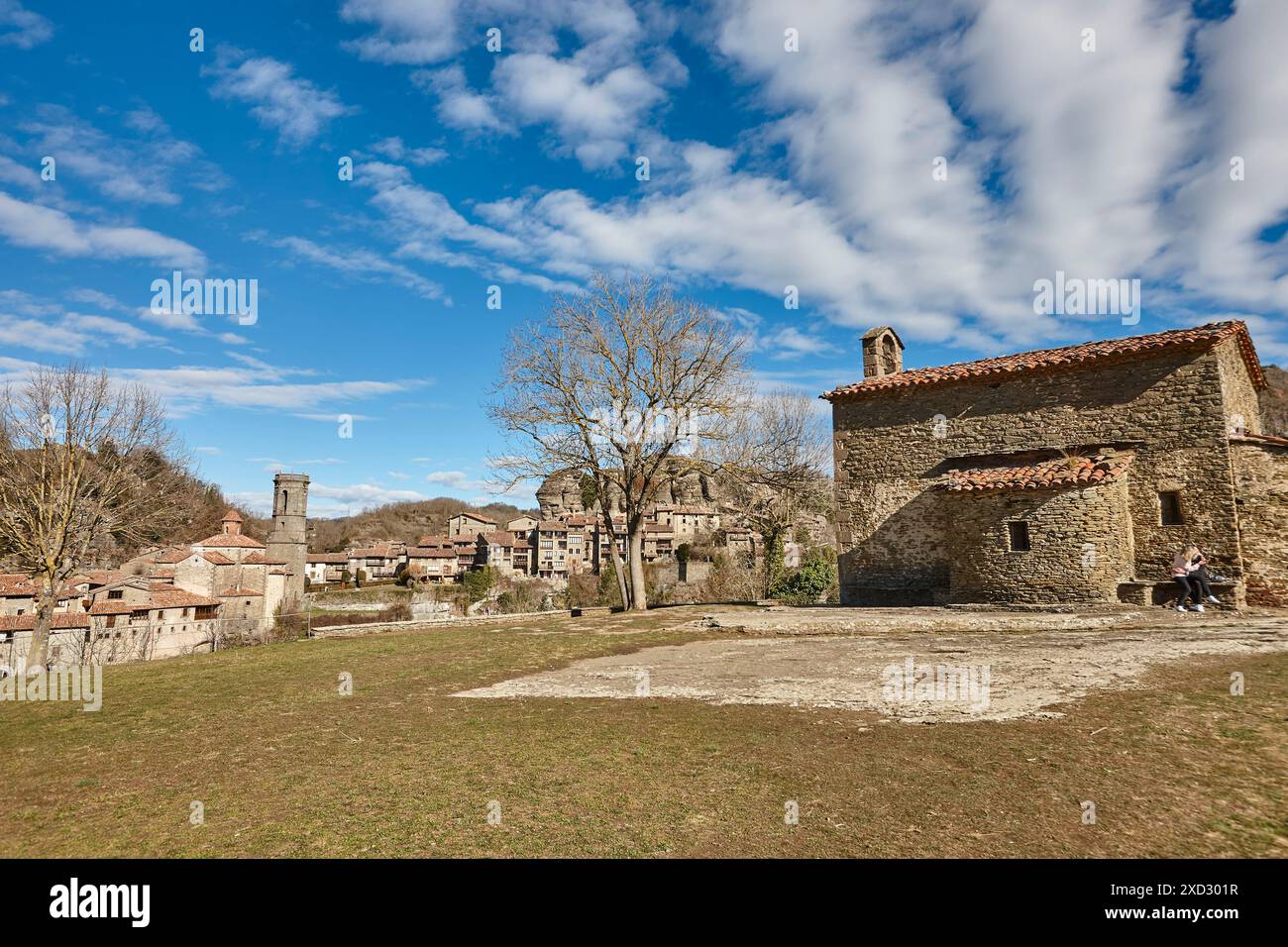 Picturesque medieval catalonian village of Rupit. Barcelona province ...