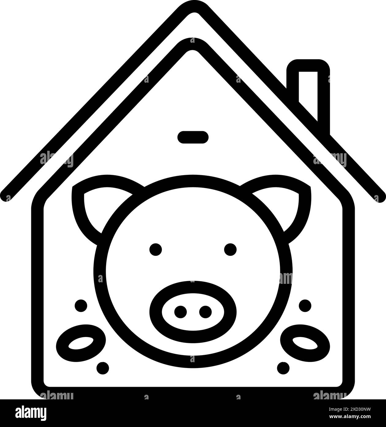 Icon for pig in pigsty,pig Stock Vector Image & Art - Alamy