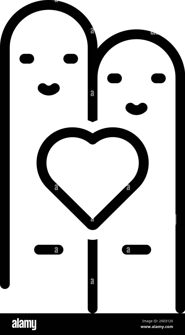 Icon for heart on two finger, heart Stock Vector Image & Art - Alamy
