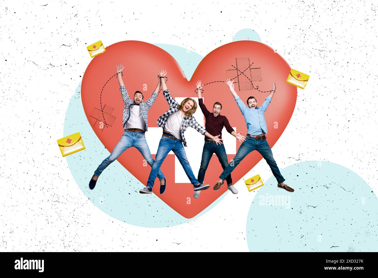 Composite collage picture image of find boyfriends slave love heart ...