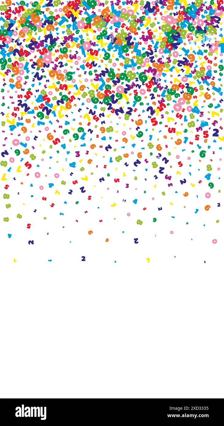 Falling letters of English language. Colorful childish flying ...