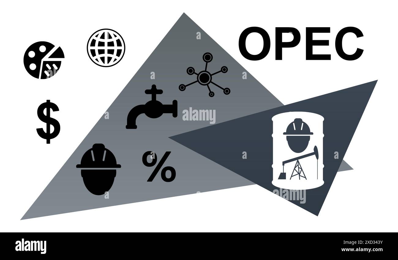 Illustration of an opec concept Stock Photo - Alamy