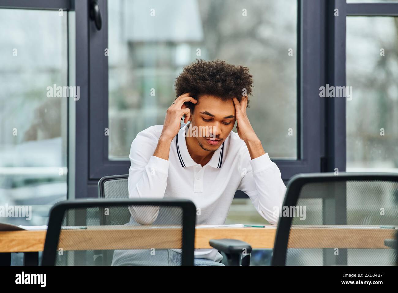 Stressed tired man woman hi-res stock photography and images - Alamy