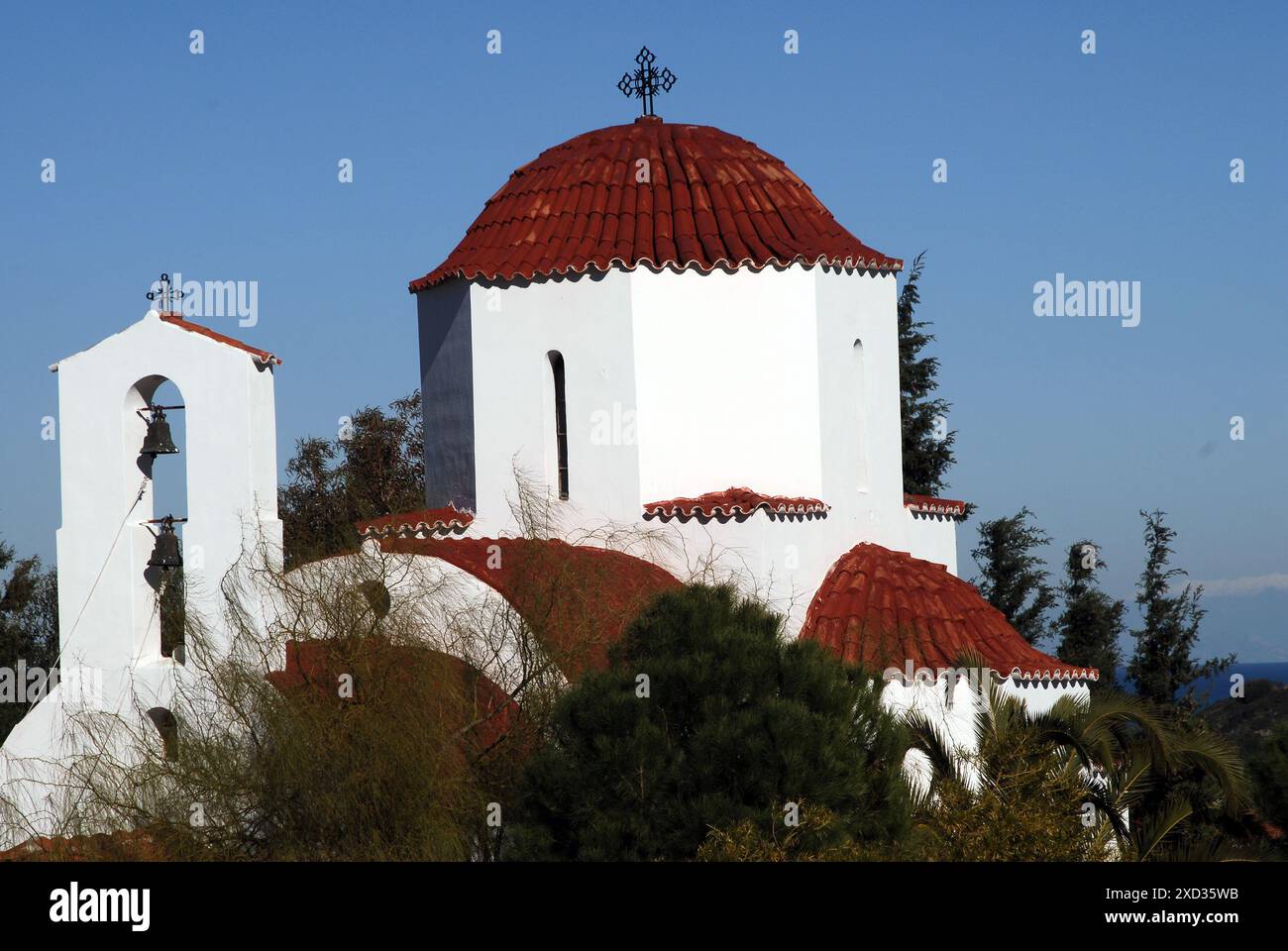 Greece, Dodecanese, Rhodes island Afantou village monasteries of ...