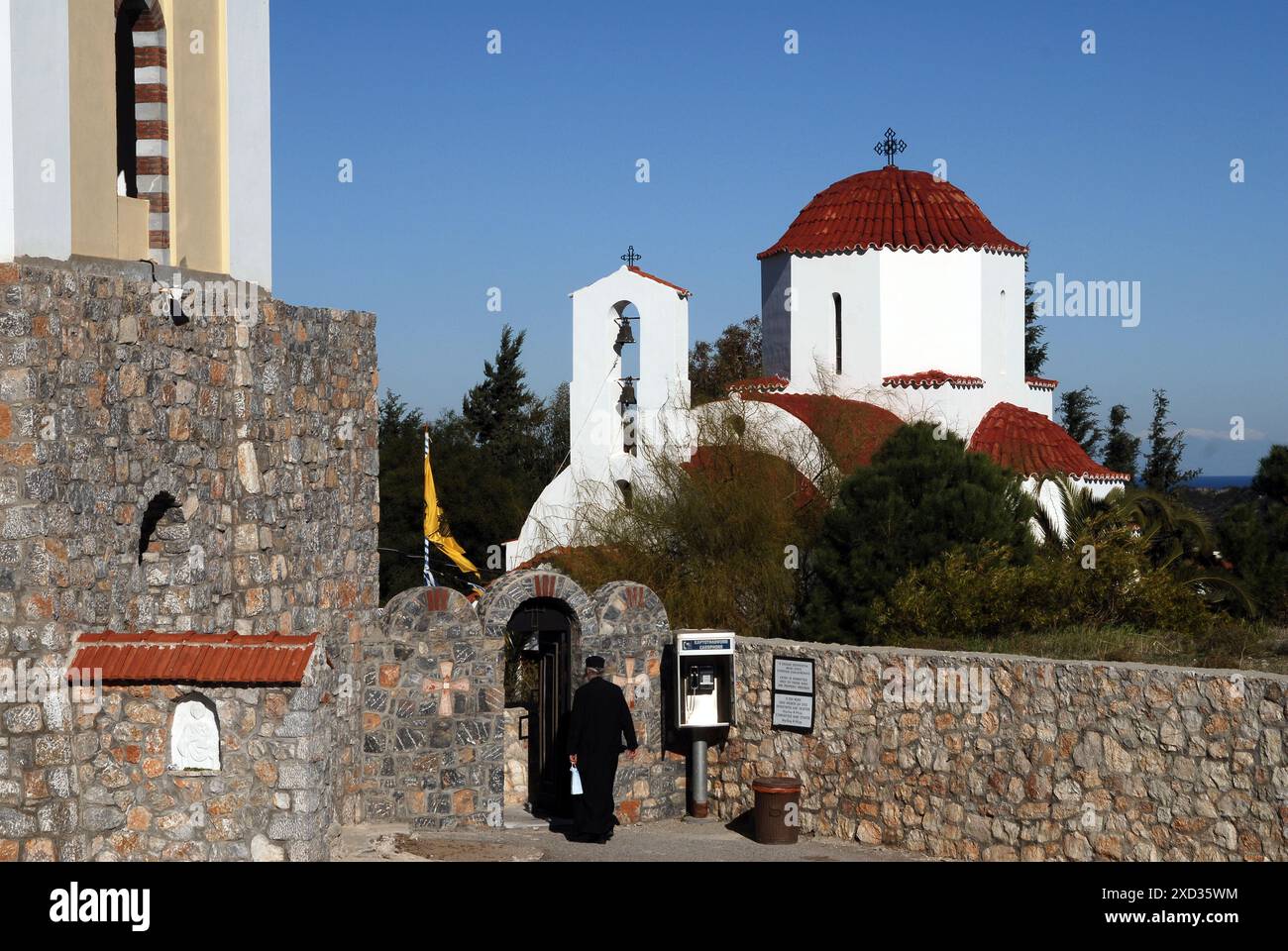 Greece, Dodecanese, Rhodes island Afantou village monasteries of ...