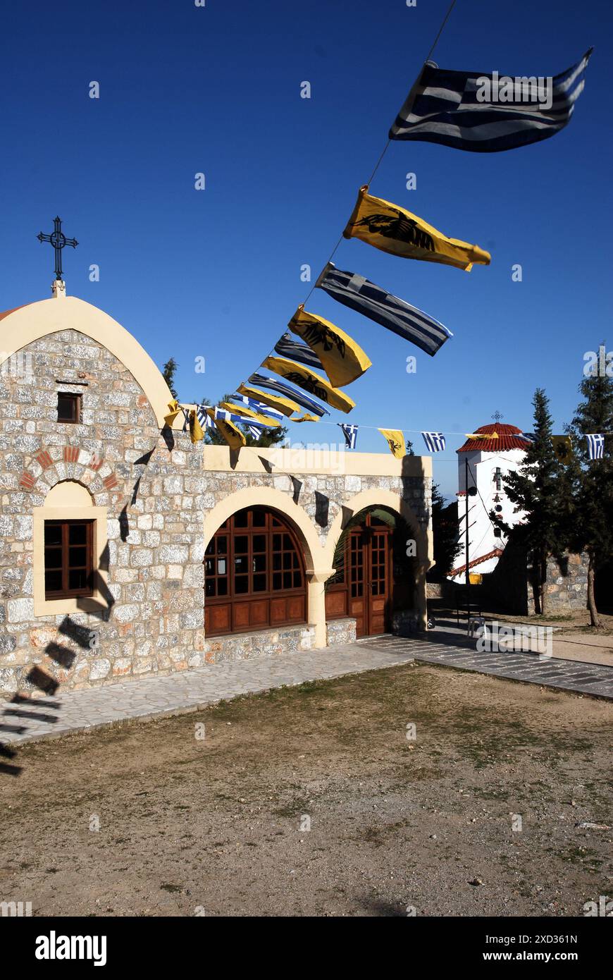 Greece, Dodecanese, Rhodes island Afantou village monasteries of ...
