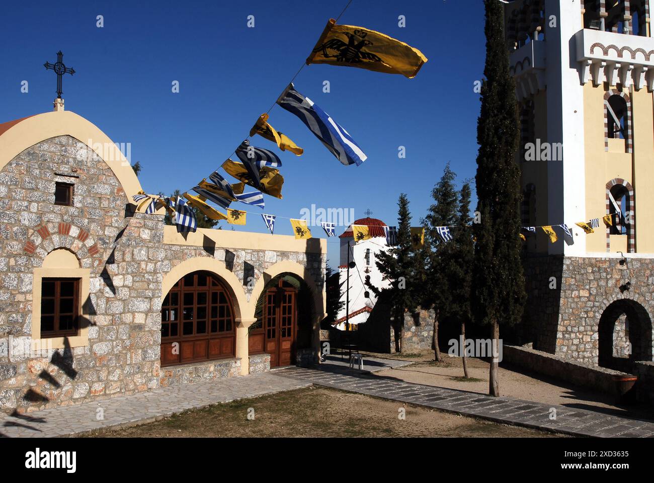 Greece, Dodecanese, Rhodes island Afantou village monasteries of ...
