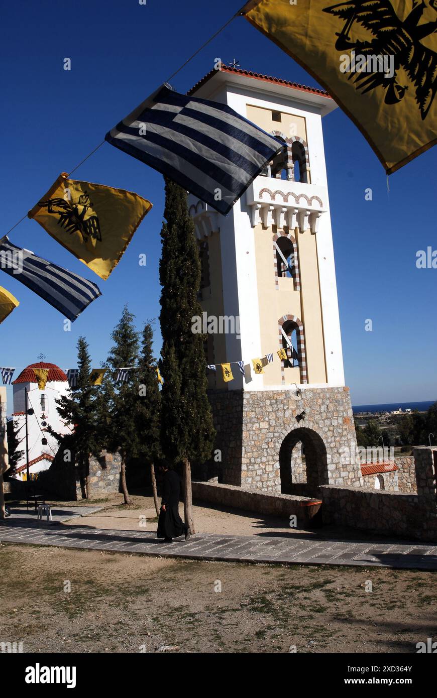 Greece, Dodecanese, Rhodes island Afantou village monasteries of ...
