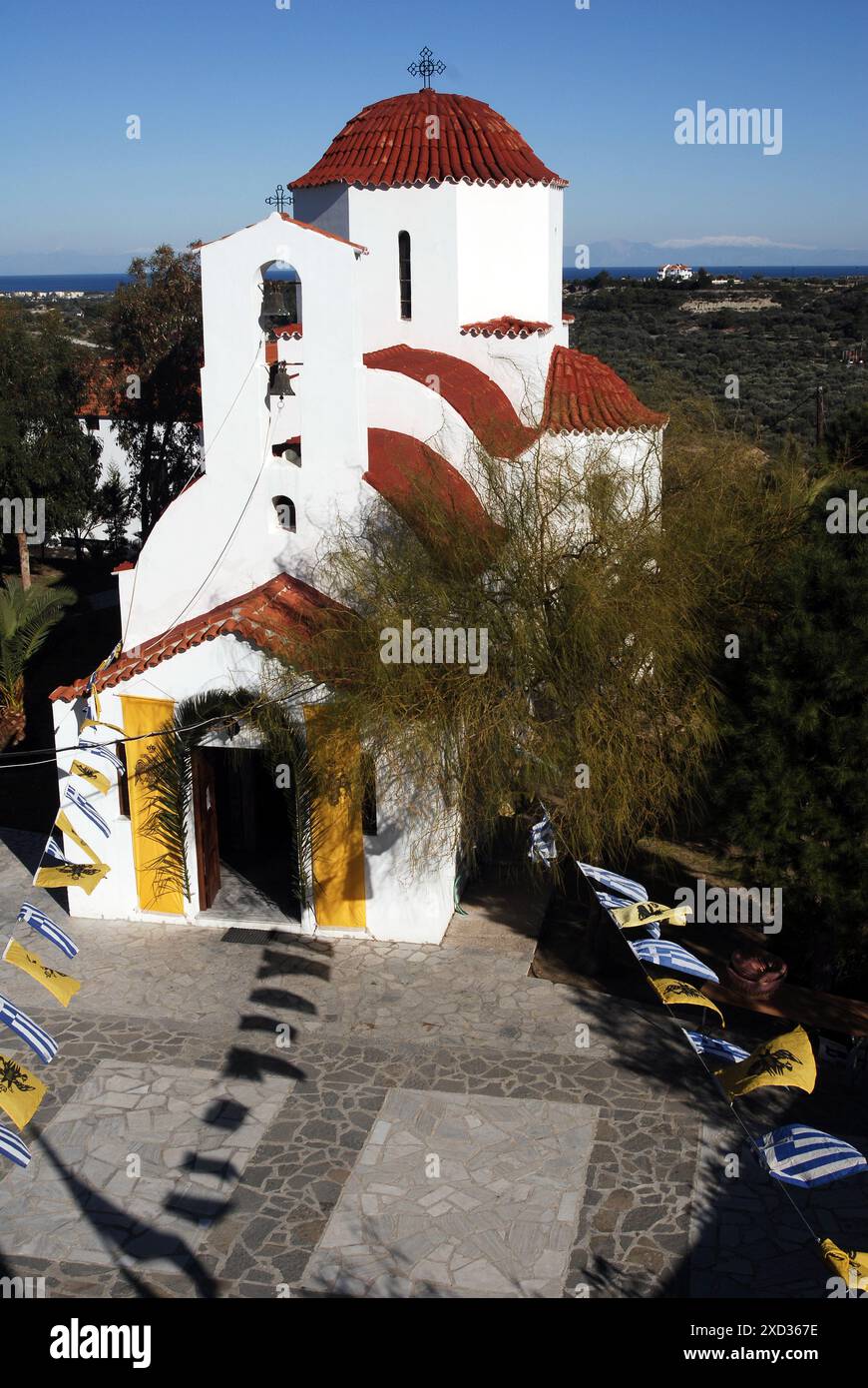 Greece, Dodecanese, Rhodes island Afantou village monasteries of ...