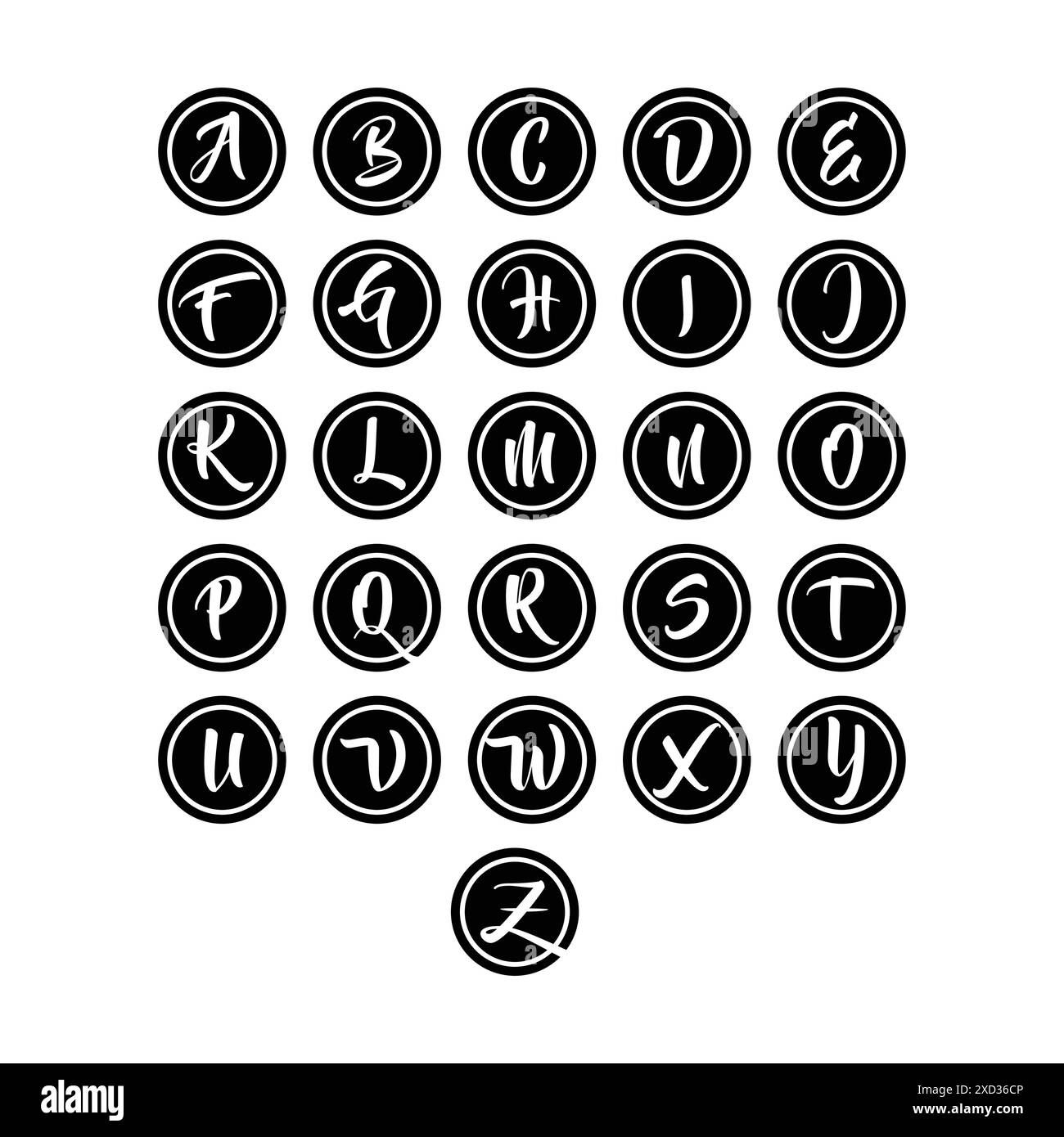 A to Z Alphabets Alphabets Logo Alphabets stamp Stock Vector Image ...