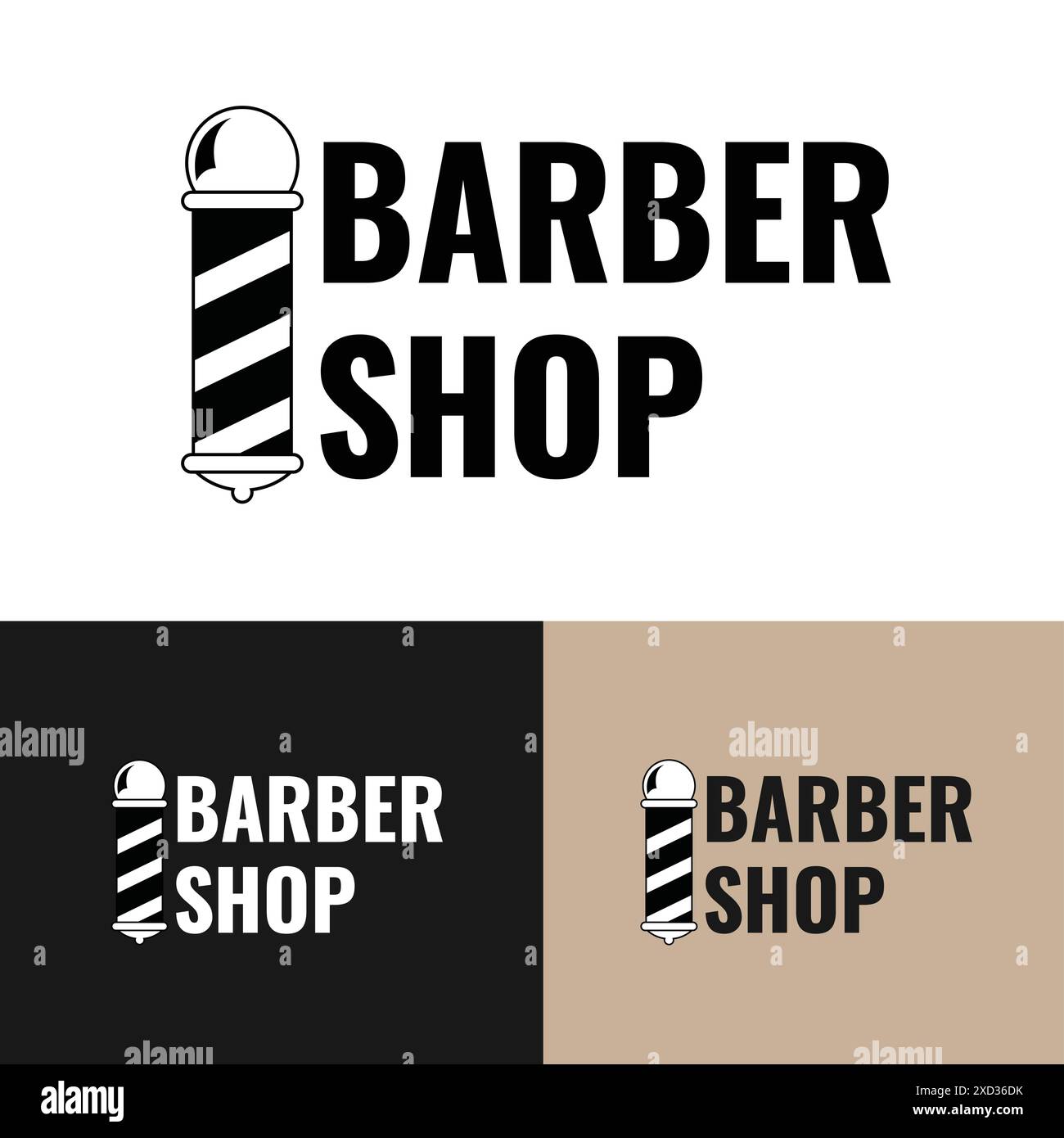 Barber Shop Logo - Salon Logo - Barber Logo Design Stock Vector Image ...