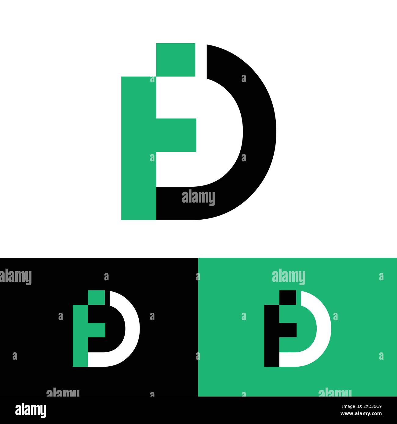 FD Logo Design - Letter FD Mark - FD Logo Stock Vector Image & Art - Alamy