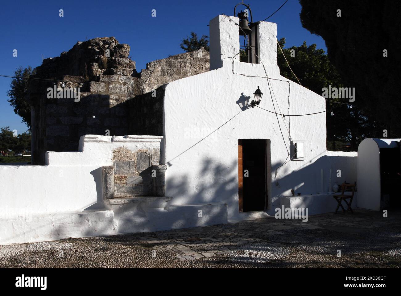 Greece, Dodecanese, Rhodes island Afantou village monasteries of ...