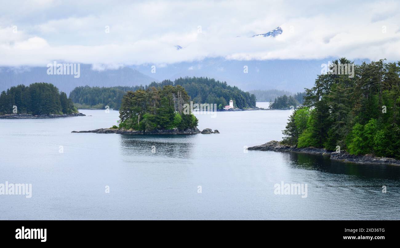 Rockwell Lighthouse in Sitka Sound. Sitka. Alaska Stock Photo - Alamy