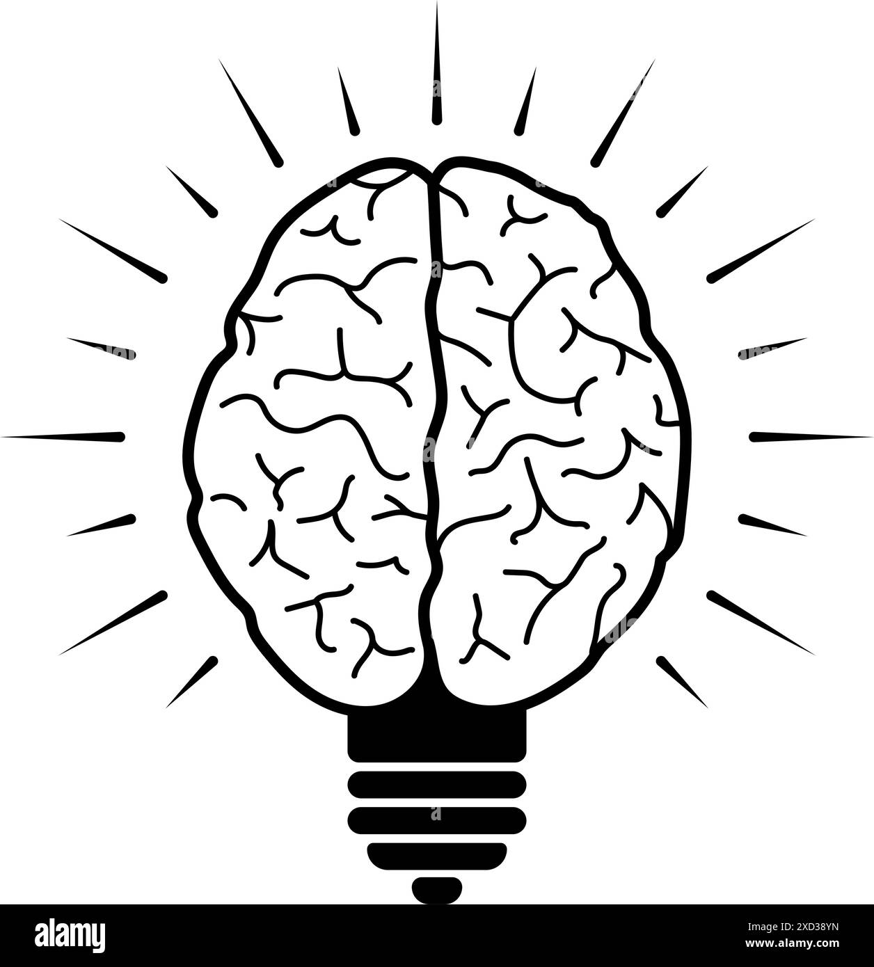 Brain light bulb icon symbol. vector illustration Stock Vector Image ...