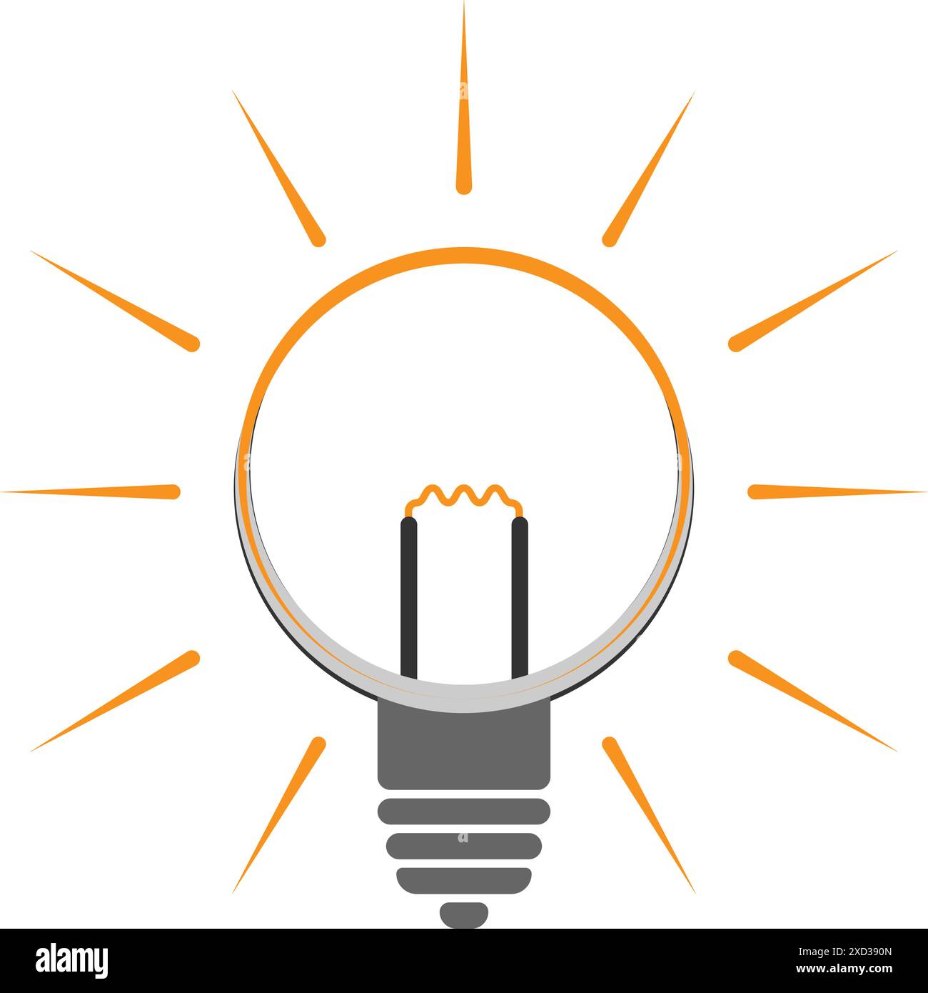 Bright Light Bulb clip art. Vector illustration Stock Vector Image ...