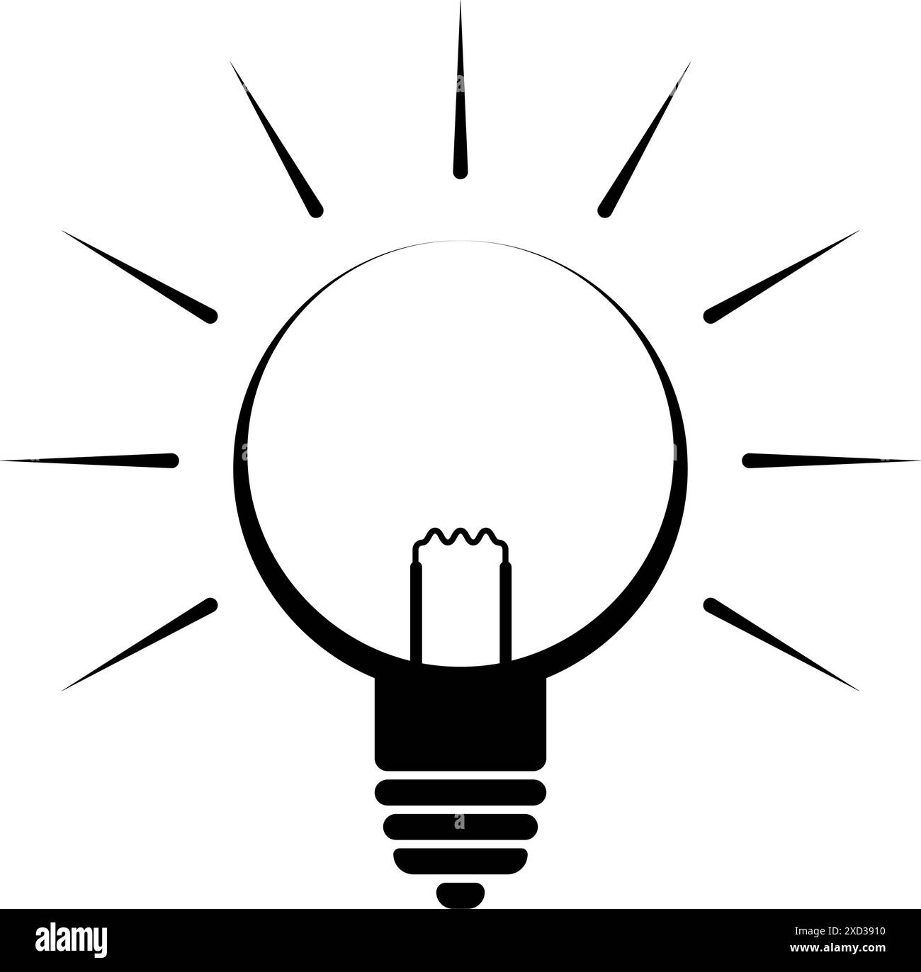 Bright Light Bulb Icon symbol. Vector illustration Stock Vector Image ...