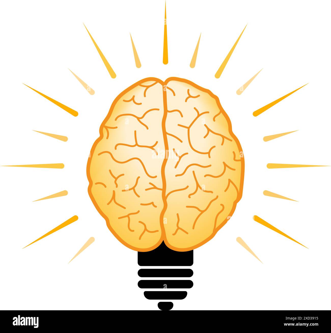Brain light bulb clip art. vector illustration Stock Vector Image & Art - Alamy