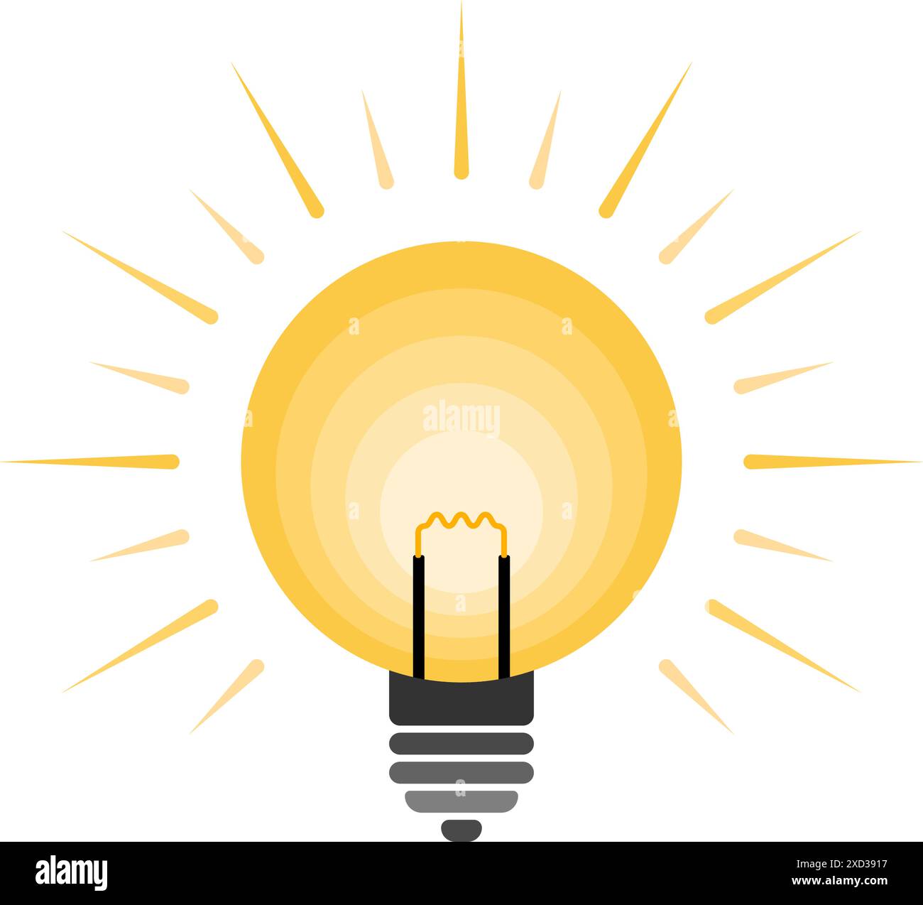 Bright Light Bulb clip art. Vector illustration Stock Vector Image ...
