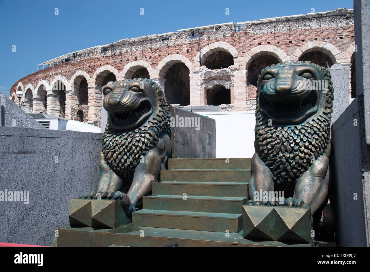 Roman amphitheatre, Arena di Verona (Verona Arena) built in I AD, the ...