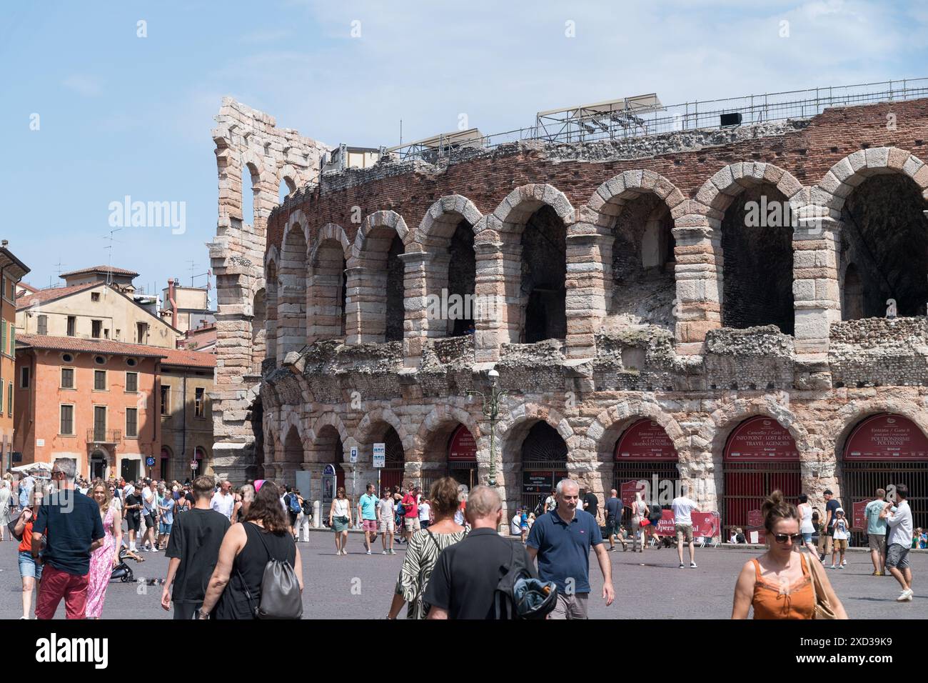 Roman amphitheatre, Arena di Verona (Verona Arena) built in I AD, the ...