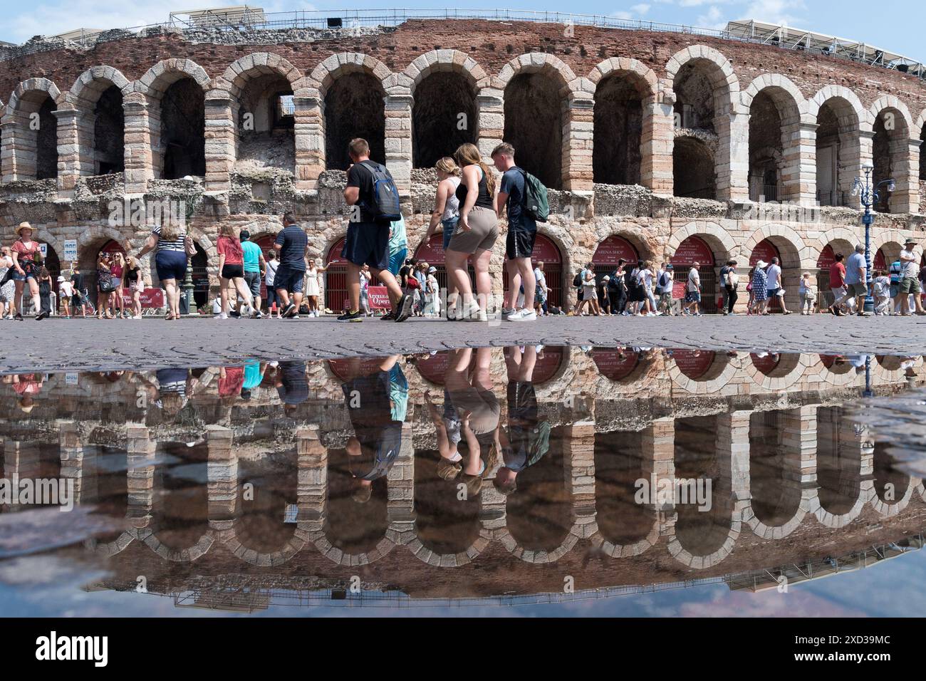 Roman amphitheatre, Arena di Verona (Verona Arena) built in I AD, the ...