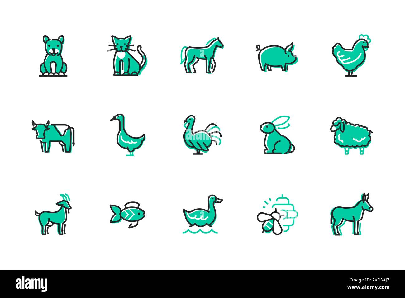 Farm cat kitten Stock Vector Images - Alamy