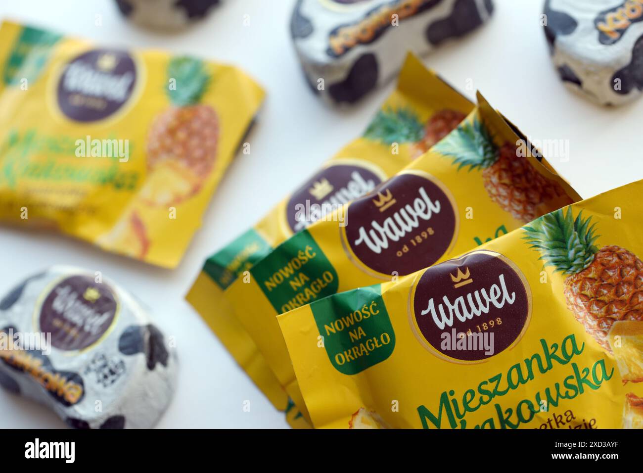 KYIV, UKRAINE - APRIL 20, 2024 Wawel chocolate production. Wawel is ...