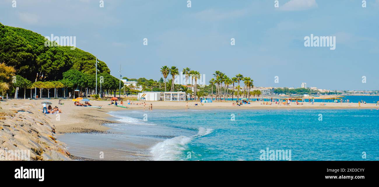 Cambrils, Spain - June 9, 2024: Panoramic view of Ardiaca Beach in ...