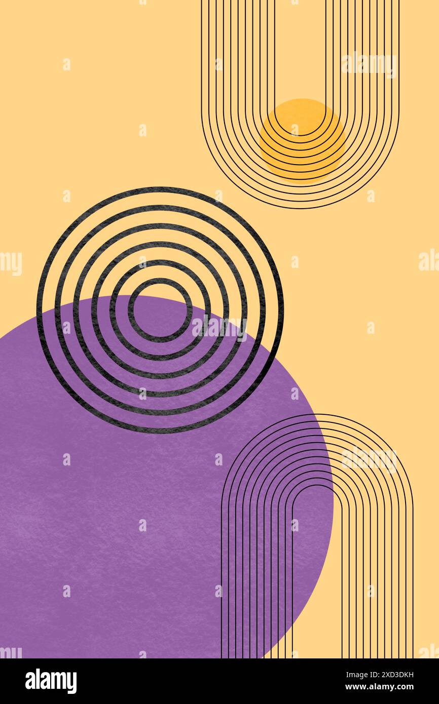 Warm yellow layered paper shapes hi-res stock photography and images ...