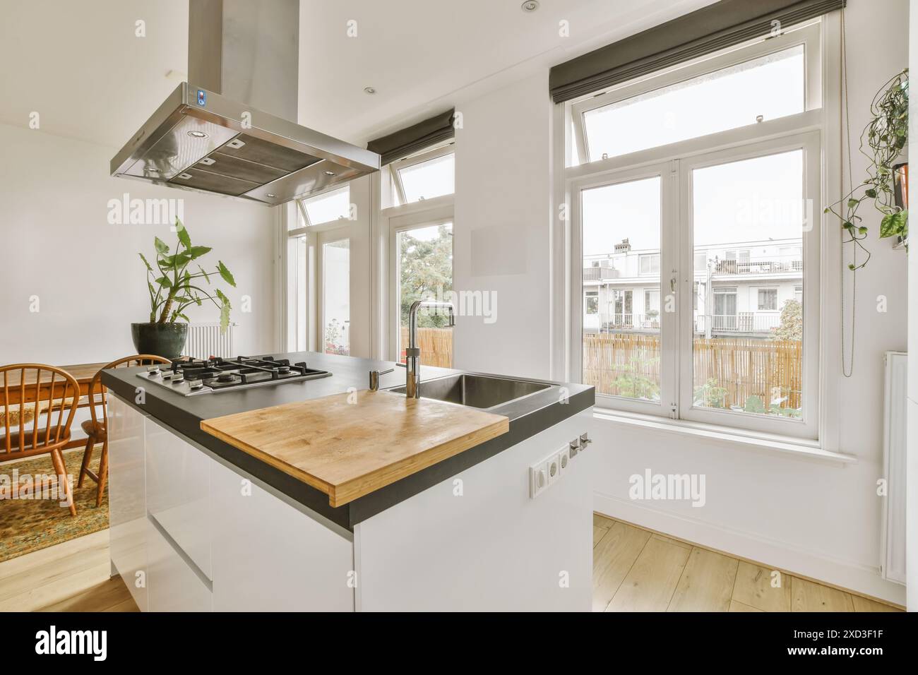 This contemporary kitchen in an Amsterdam residence offers a chic ...