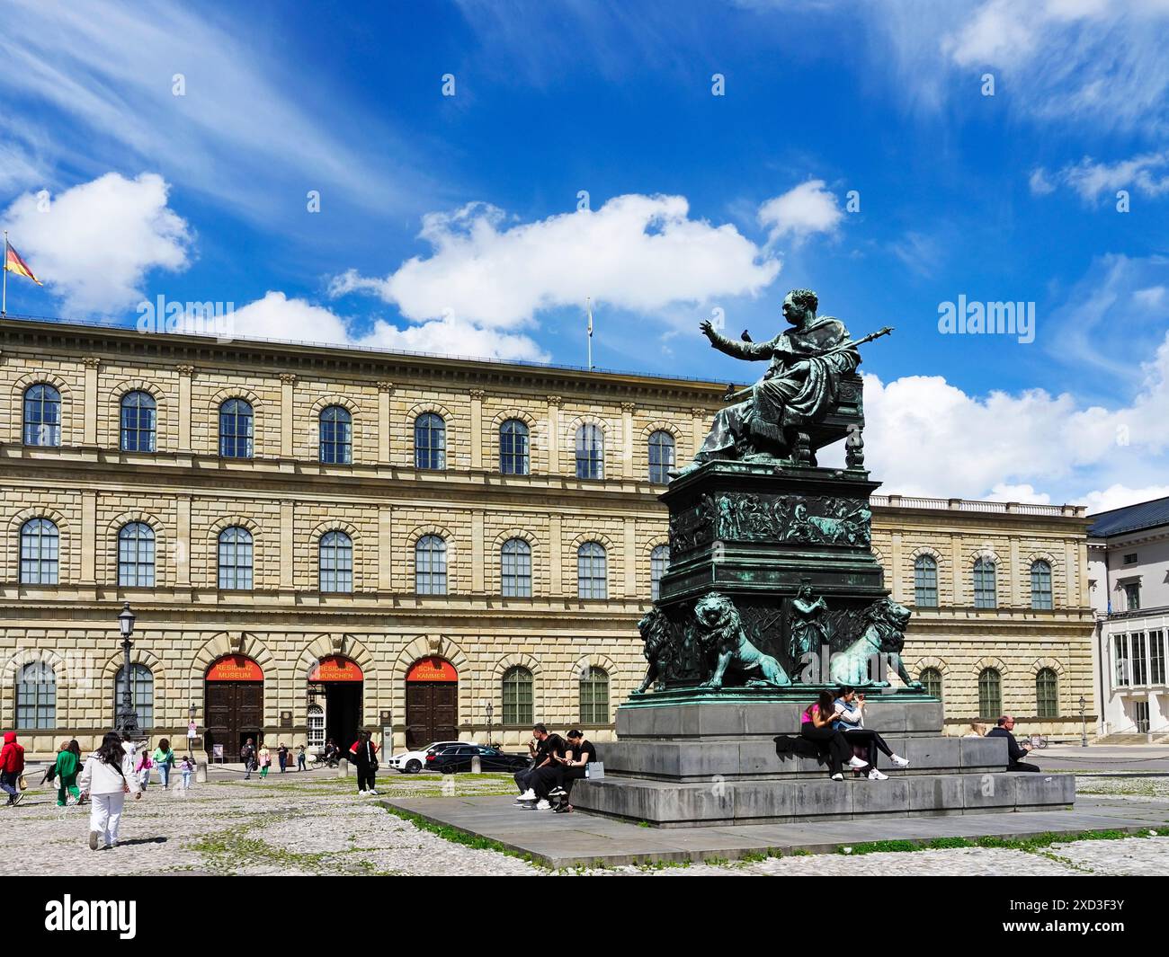 The Residenz from Max Joseph Platz in Munich Germany Stock Photo - Alamy