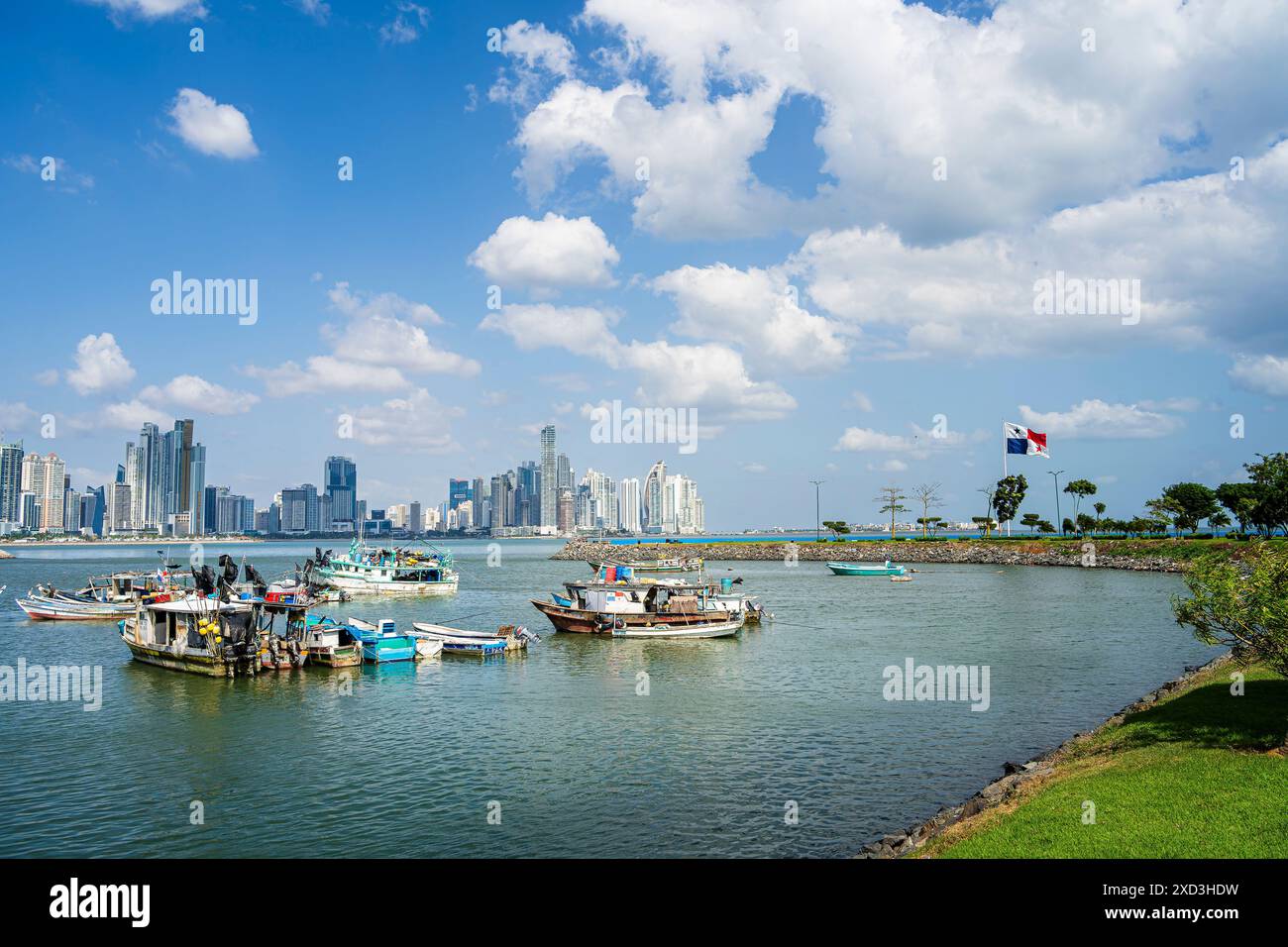 Panama City Landmarks, HDR Image Stock Photo - Alamy