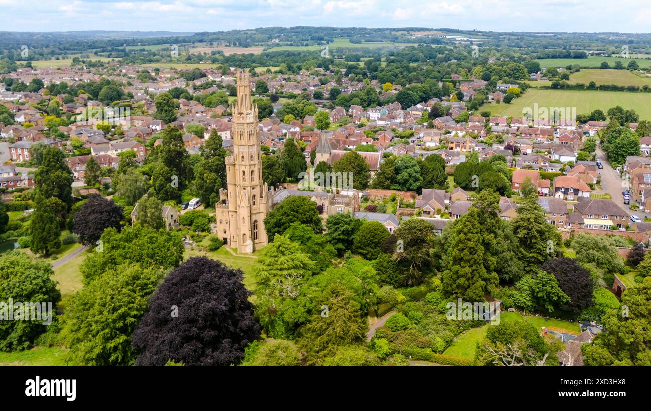 Hadlow Castle and the Village Stock Photo - Alamy
