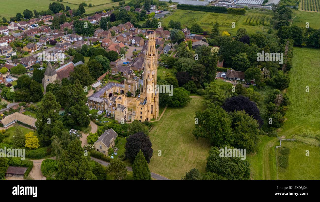 Landscape of Hadlow Village and Castle Stock Photo - Alamy
