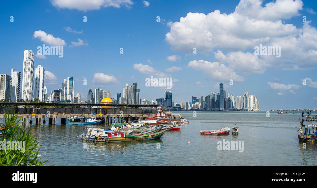 Panama City Landmarks, HDR Image Stock Photo - Alamy