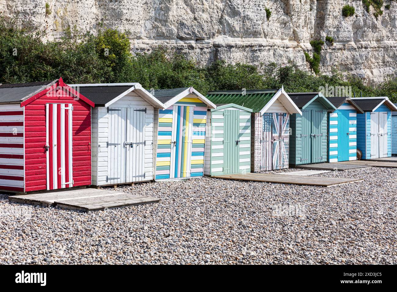 Beer, Devon, UK, England, devon,beer,chalets,beach,beach huts, colorful ...
