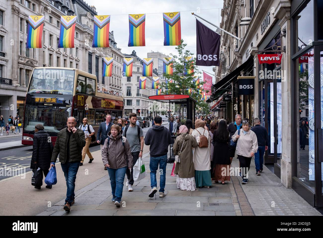 Intersex Inclusive Pride flags high above Regent Street in advance of ...