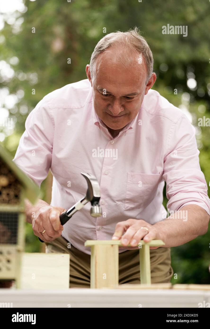 Liberal Democrats leader Sir Ed Davey during a visit to Whinfell Quarry ...