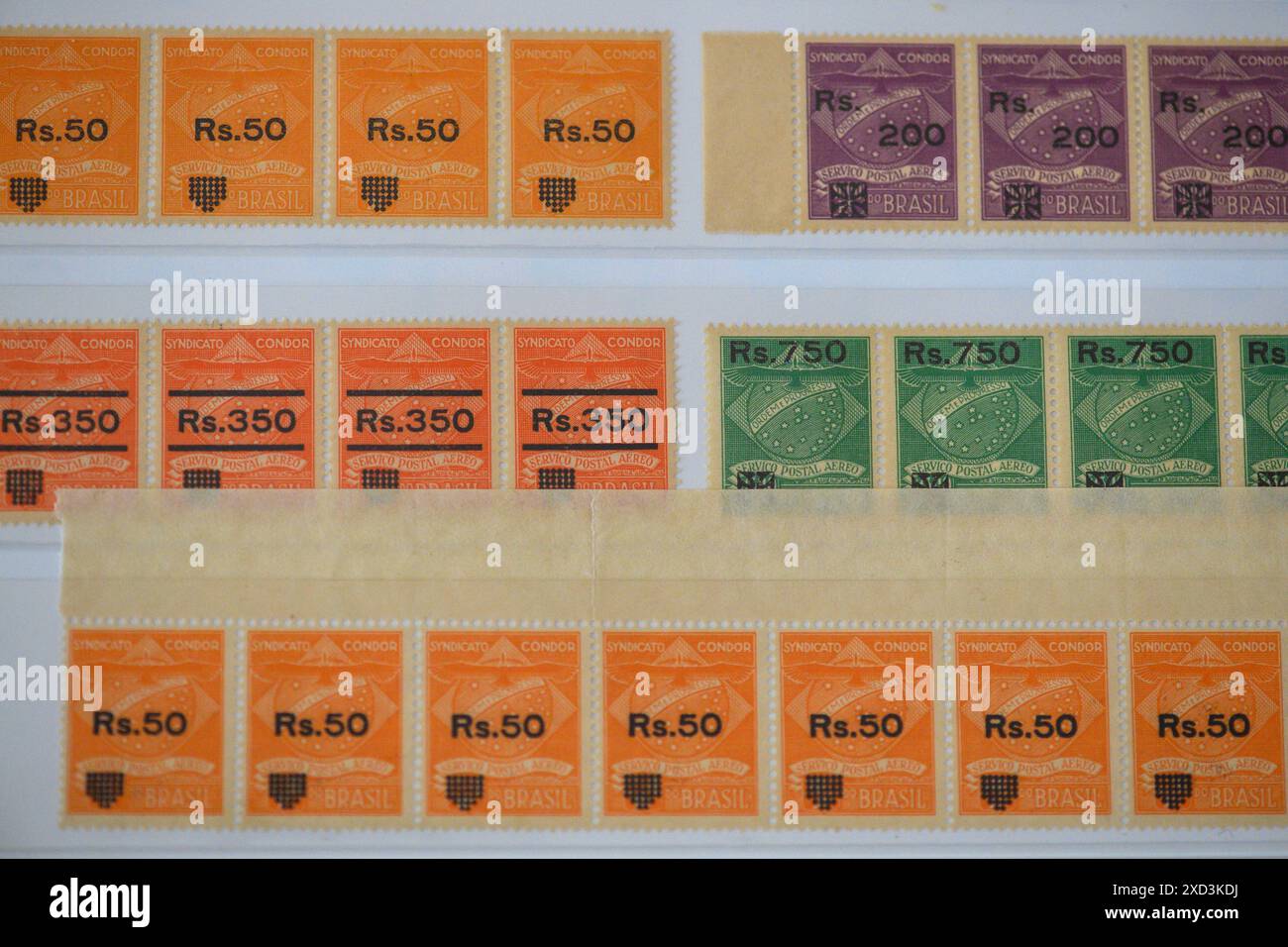 PRODUCTION - 20 June 2024, Saxony-Anhalt, Haldensleben: Airmail stamps ...