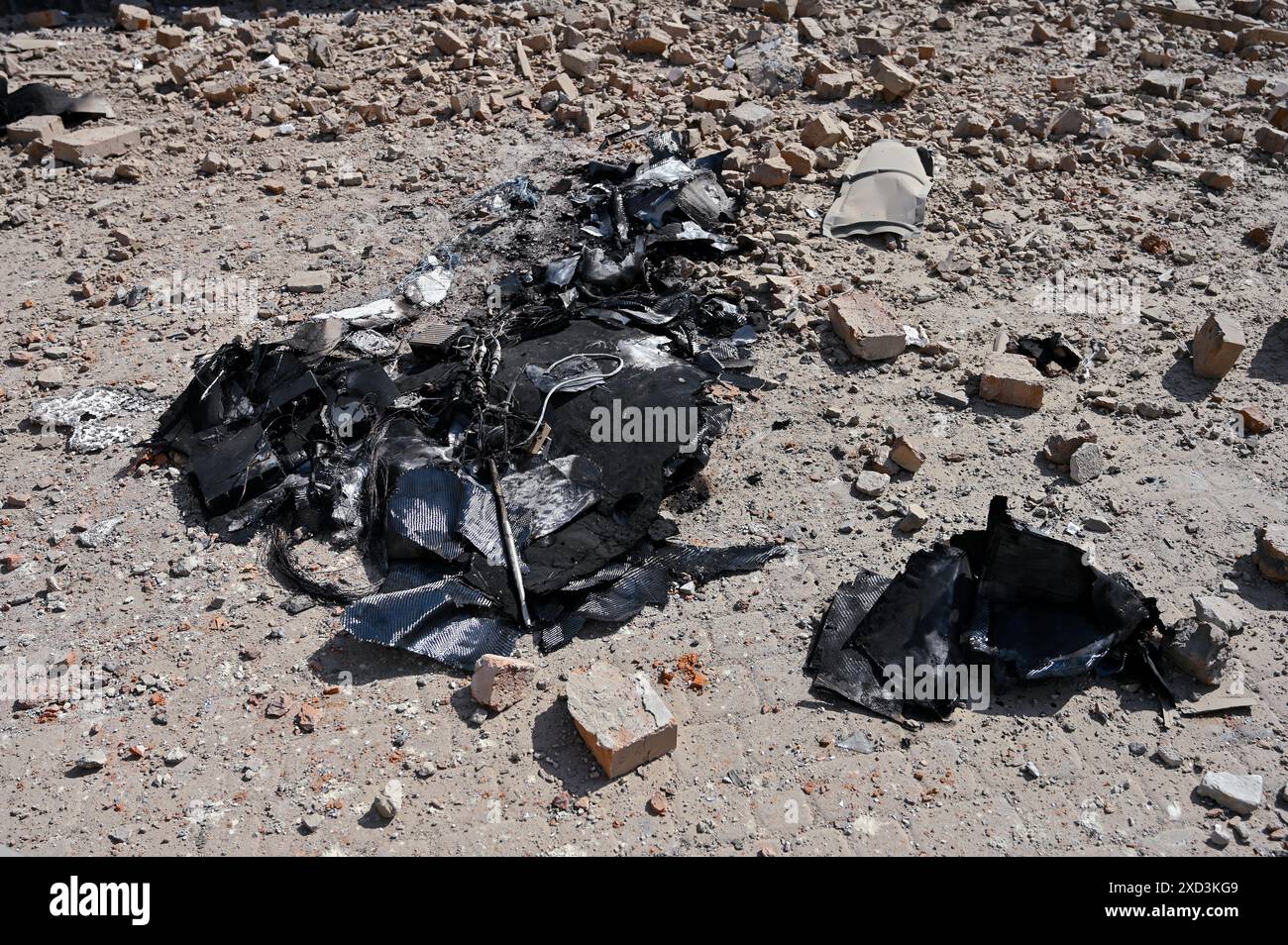 LVIV, UKRAINE - JUNE 19, 2024 - Rubble covers the ground outside an ...