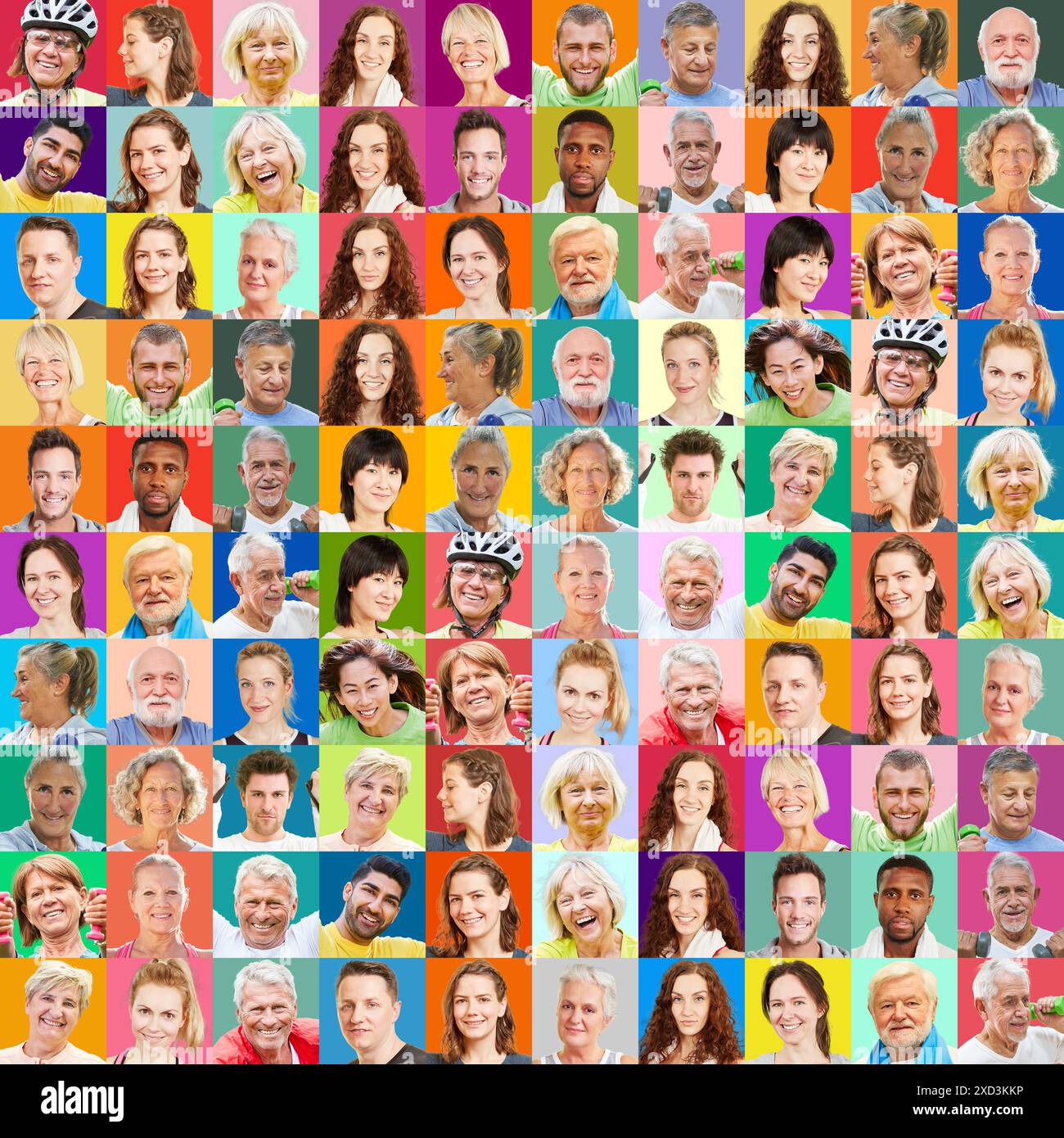 People of many generations playing sports and being active as a ...