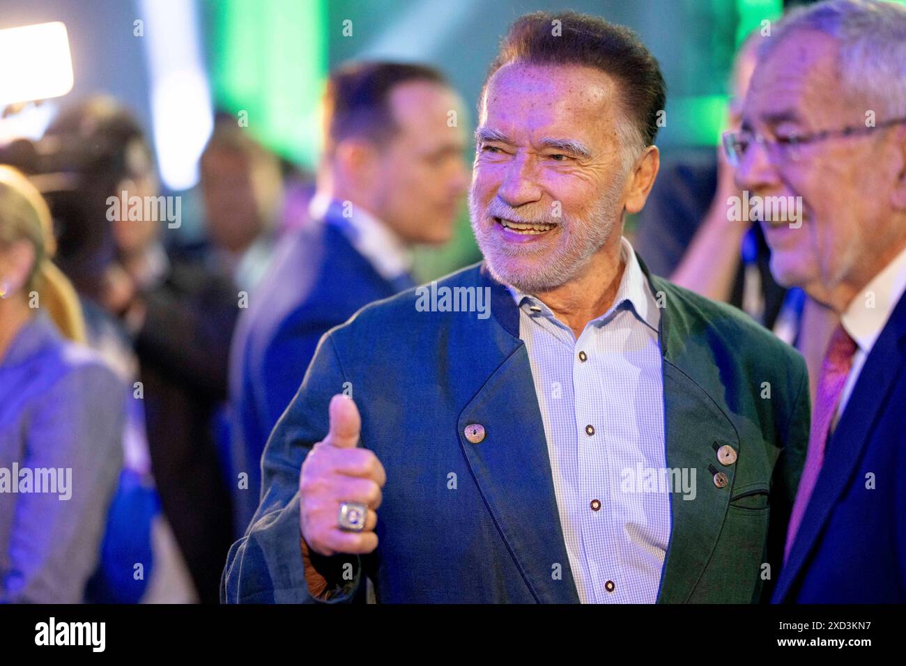 ARNOLD SCHWARZENEGGER at the AUSTRIAN WORLD SUMMIT 2024 under the motto ...