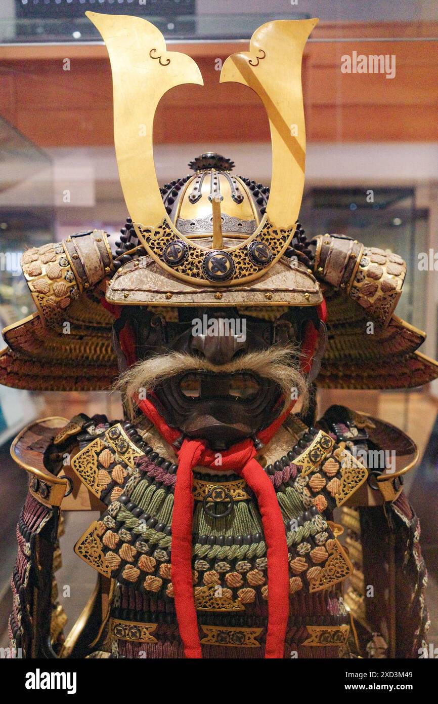 Leeds, UK - 24 Feb, 2024: Oriental Armour display in the War Gallery ...