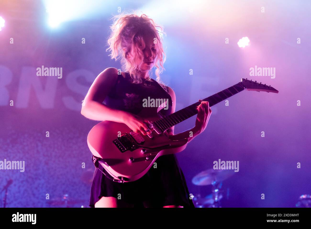 Milano, Italy. 19th June, 2024. Meg Mills of Turnstile is performing ...
